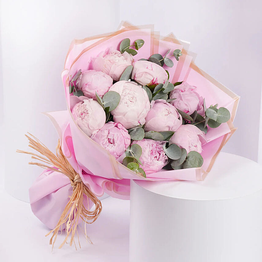 Online Precious Peonies Bouquet Gift Delivery in UAE - FNP