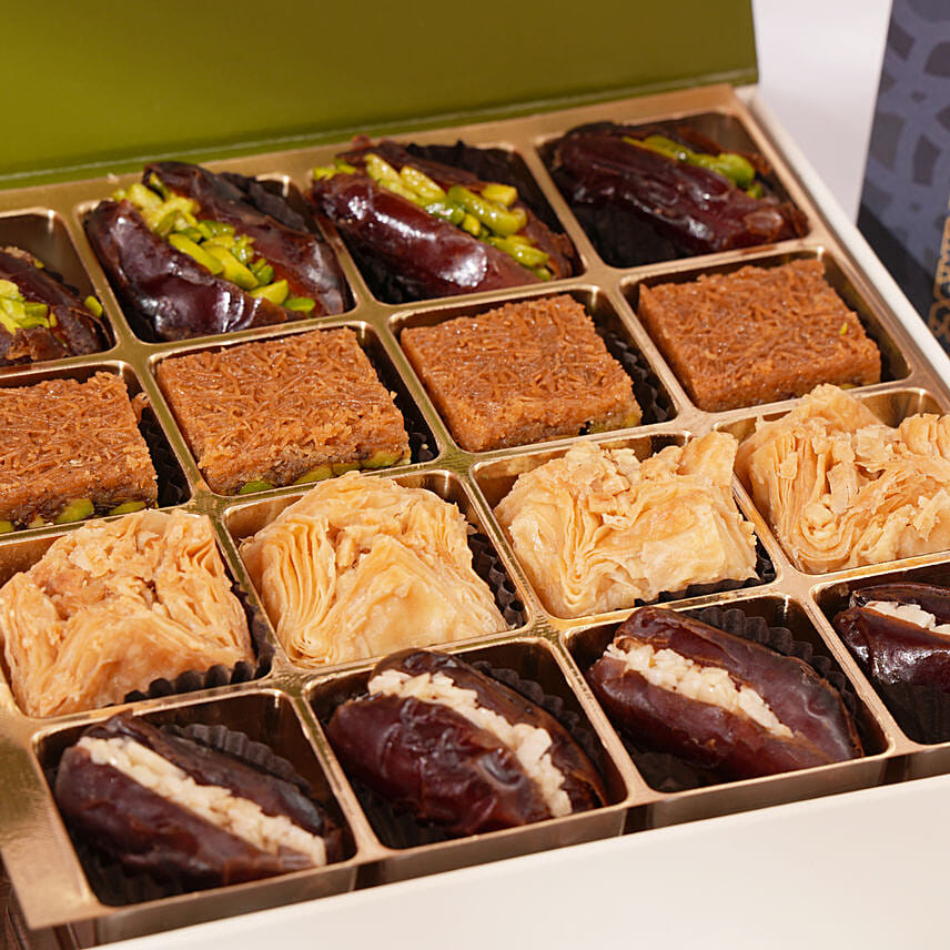 Online Filled Dates and Baklava Small Box Gift Delivery in UAE - FNP