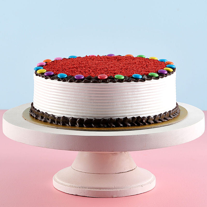 Online Red Velvet Gems Cake Half Kg Gift Delivery in Philippines - FNP