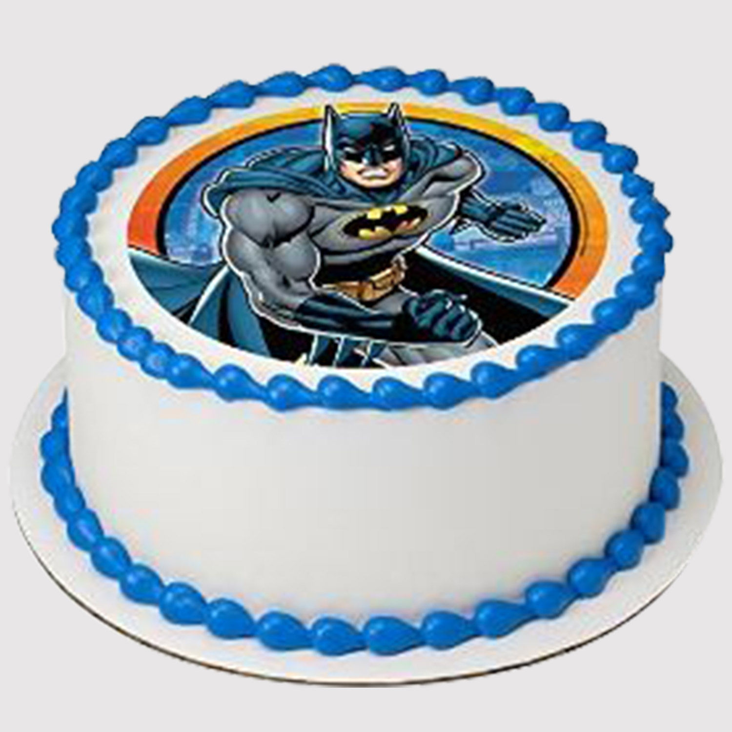 Online Batman Round Chocolate Photo Cake Gift Delivery in UAE - FNP