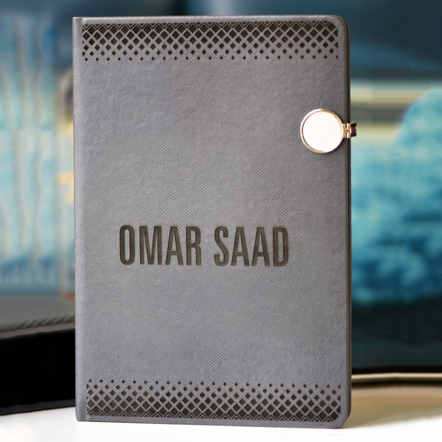 Online Personalised Blue Diary with Name Gift Delivery in UAE - Ferns N ...