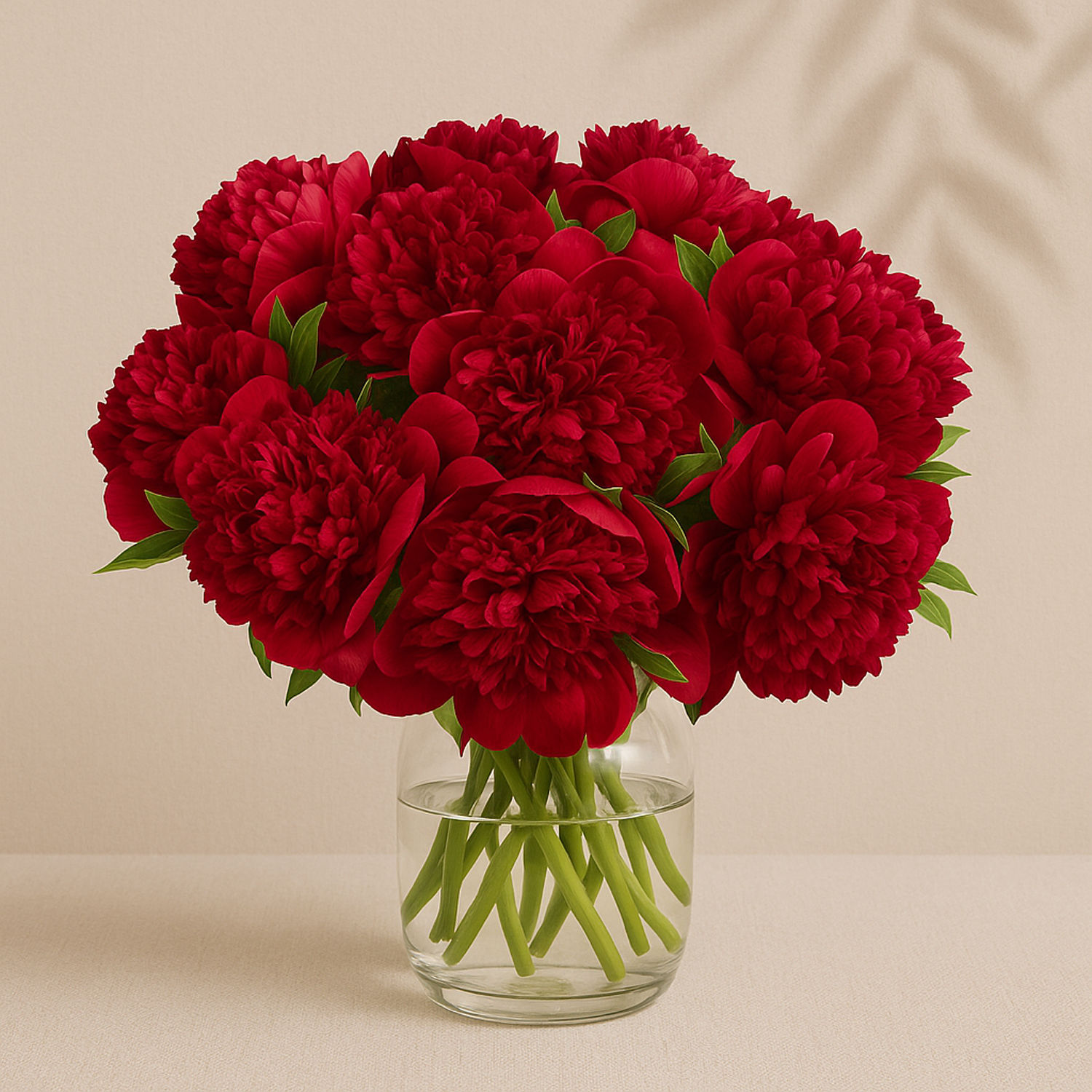 Online Passionate Red Peonies Vase Gift Delivery in UAE - Ferns N Petals