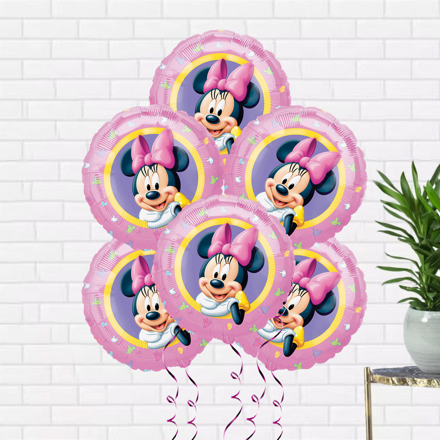 Online 6 Minnie Mouse Printed Balloons Gift Delivery in UAE - FNP