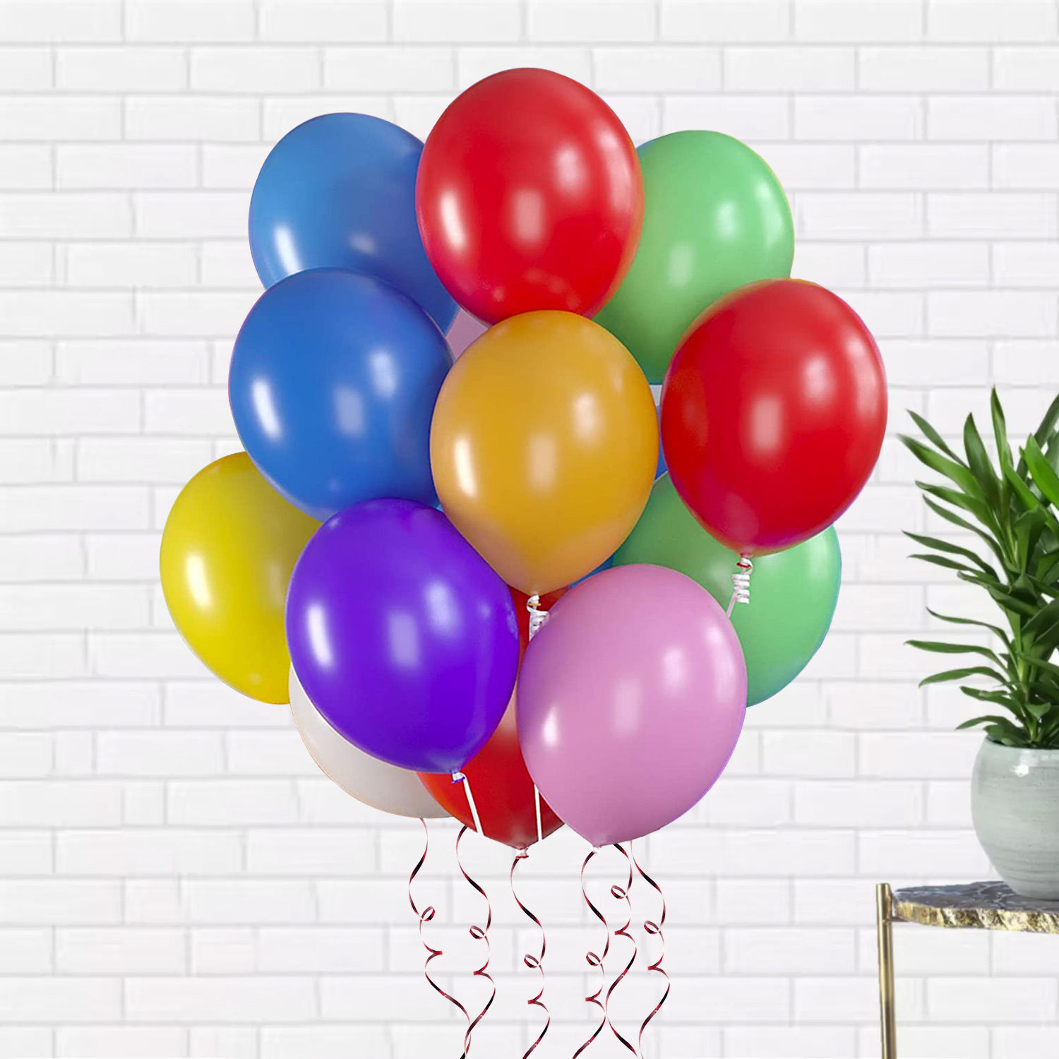 Online Mixed Colour 10 Latex Balloons Gift Delivery in UAE - FNP